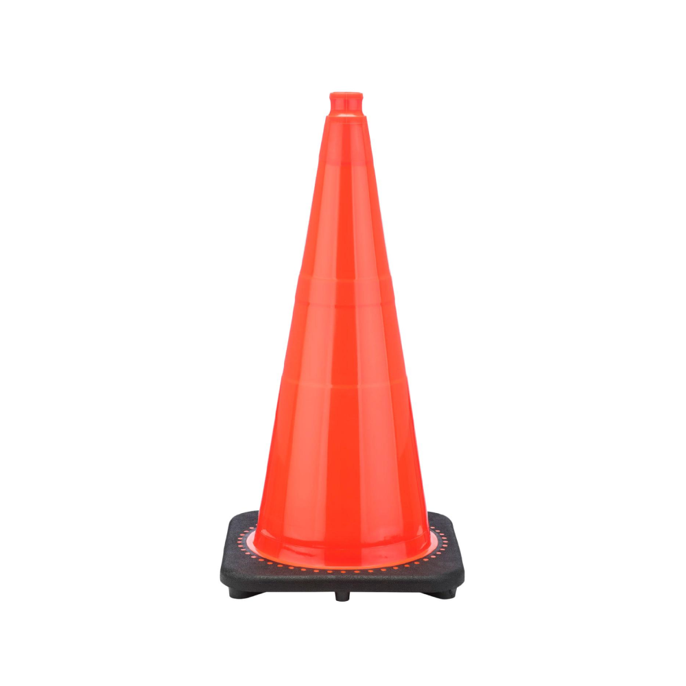28" Orange Wide Body Traffic Cone, 7lb Black Base – Safety Supplies USA