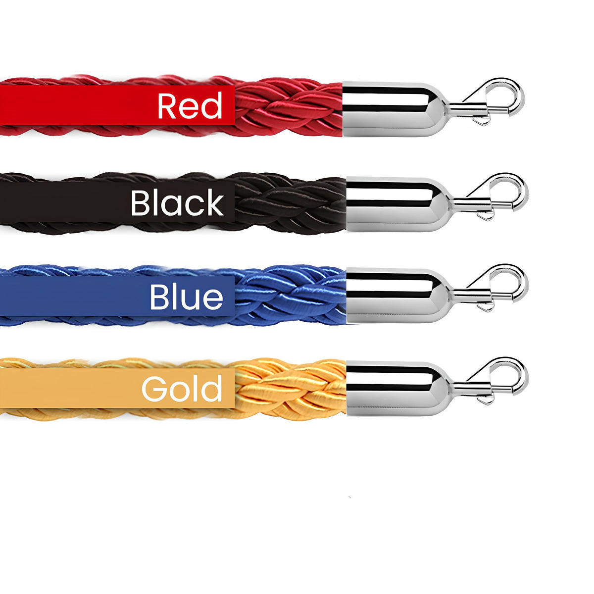 1 Inch Braided Stanchion Rope | 6 Ft or 8 Ft – Safety Supplies USA
